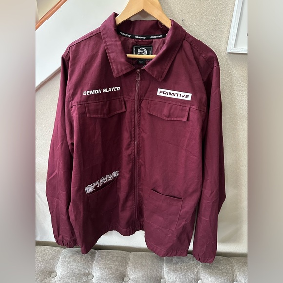 Primitive | Jackets & Coats | Primitive X Demon Slayer Tanjiro Maroon ...